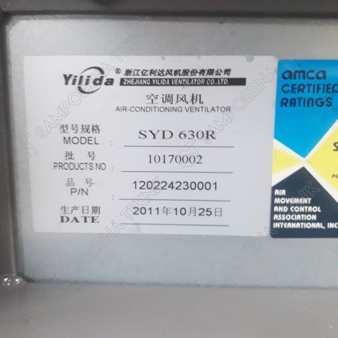 BLOWER YILIDA SYD 630R - Aircon Indo Teknik