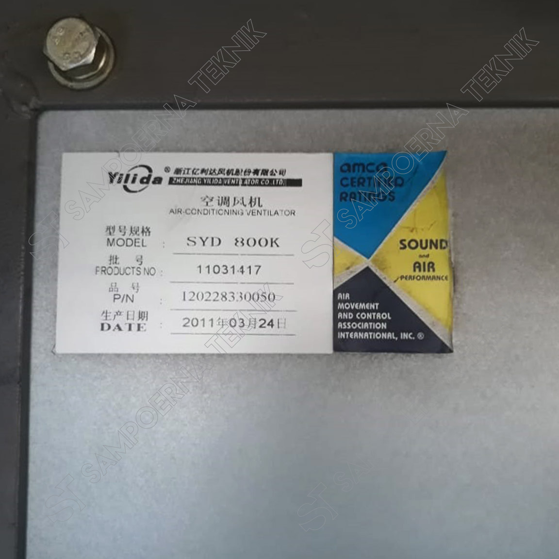 BLOWER YILIDA SYD 800K - Aircon Indo Teknik