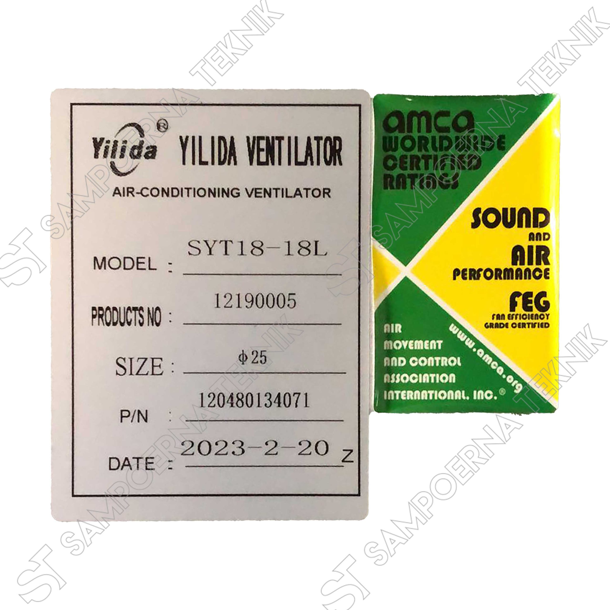 BLOWER YILIDA SYT 18-18 L - Aircon Indo Teknik