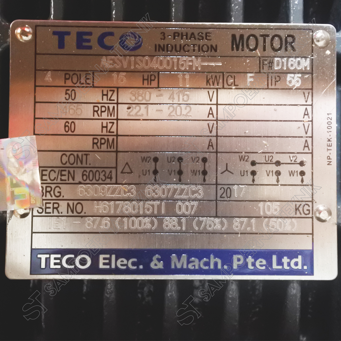 MOTOR TECO 11kW - Aircon Indo Teknik