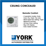 AC DUCT SPLIT / CEILING CONCEALED YORK 6 PK NON INVERTER YGFN55 ...