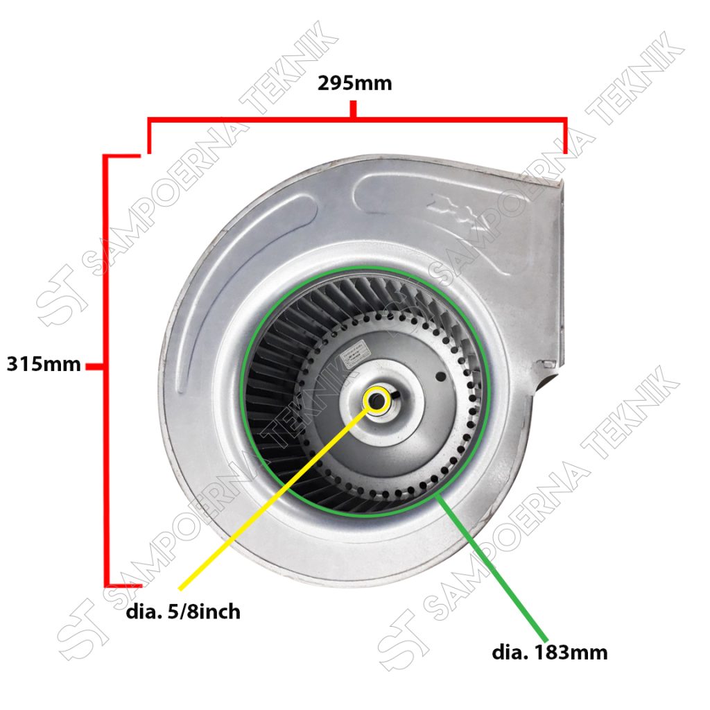 BLOWER INDOOR 275mm x 145mm diameter AS 5/8inch - Aircon Indo Teknik