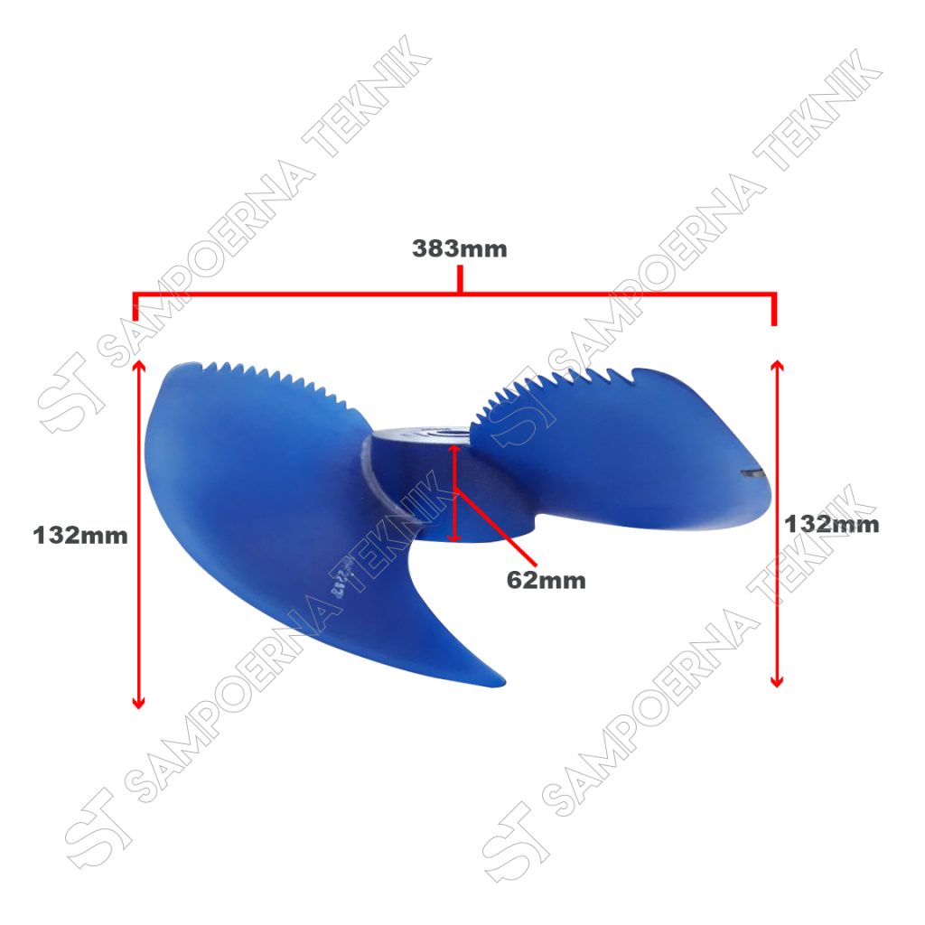 FAN BLADE 383mm Diameter AS 2/8 inch - Aircon Indo Teknik