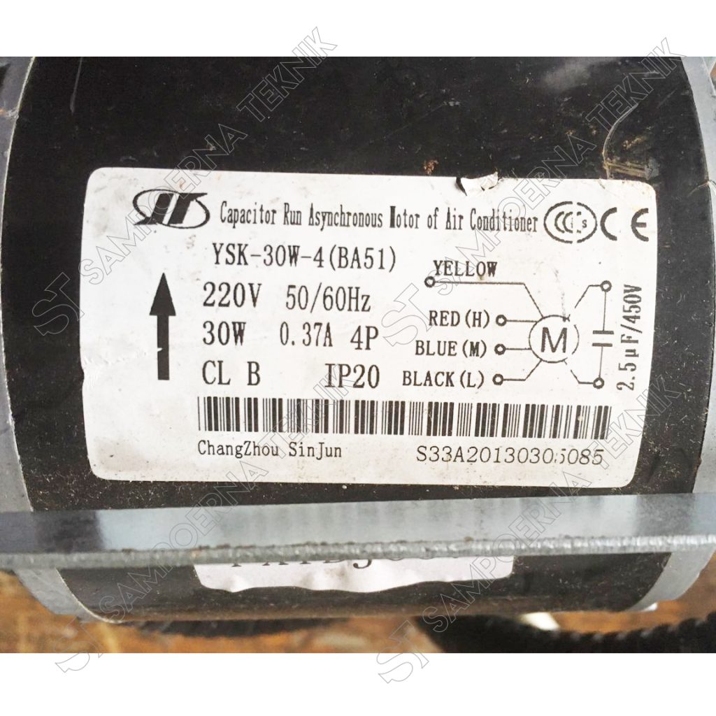 MOTOR YSK-30W-4 (BA51) 30 Watt - Aircon Indo Teknik