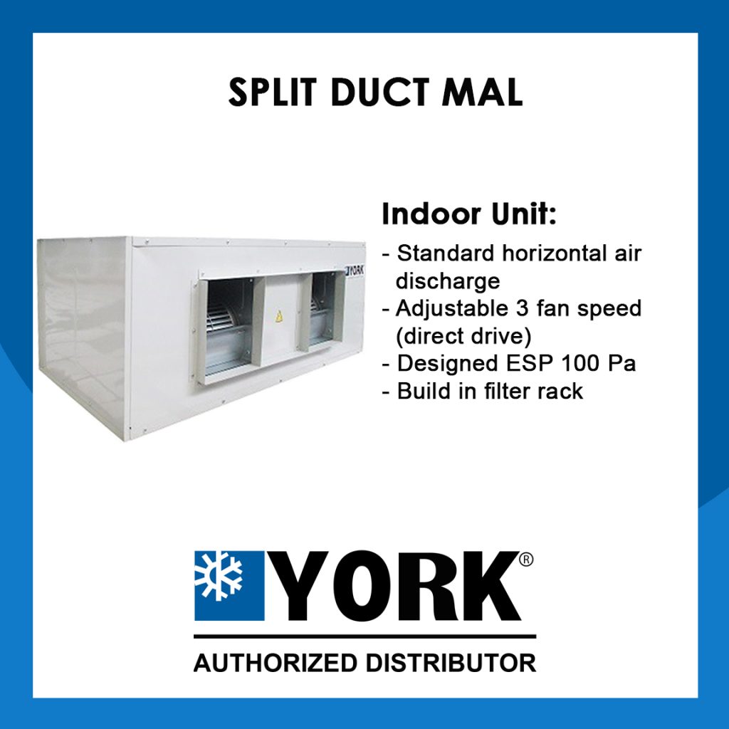 JUAL AC SPLIT DUCT YORK 10 PK NON INVERTER MAL 100 – R407/R410